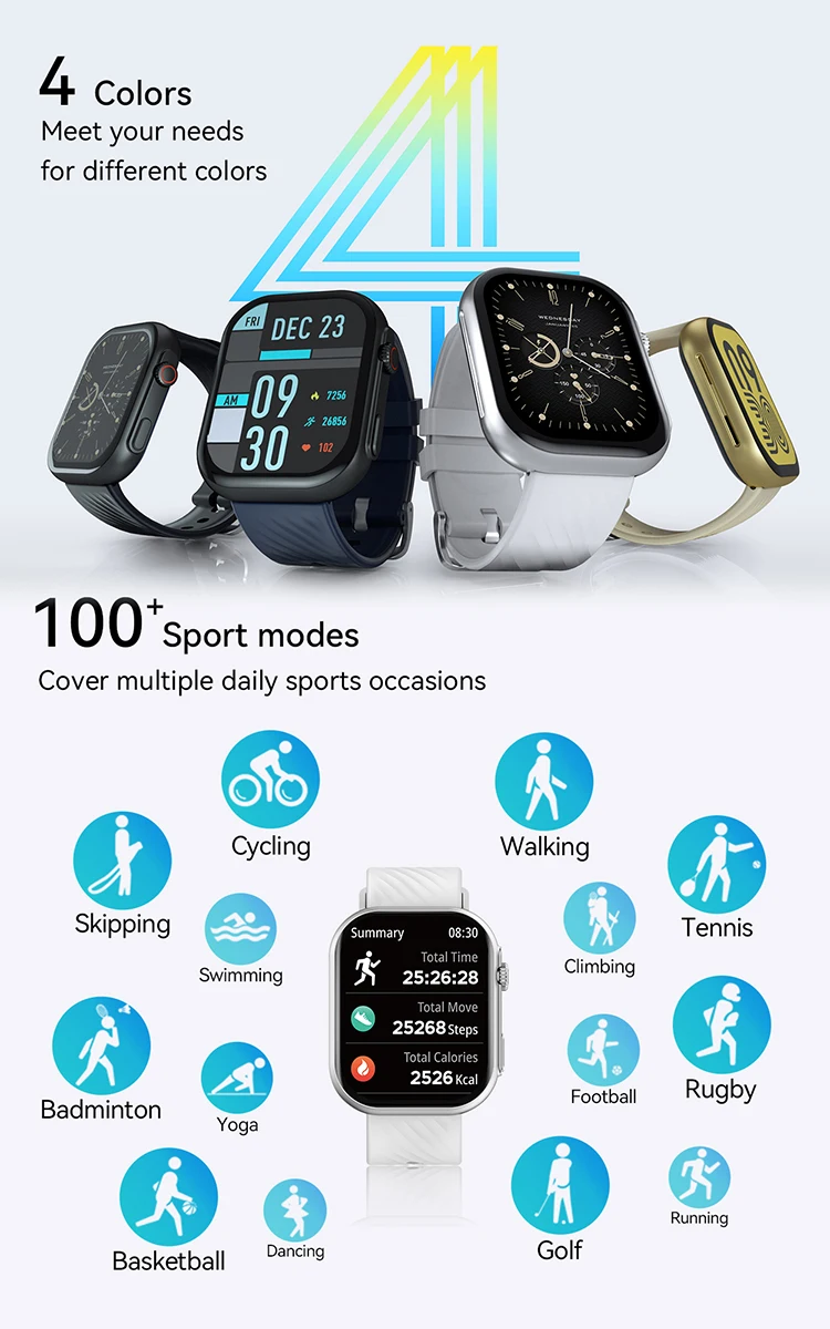 BWOO Smart Watch 2024 - Versatile and Durable for Women