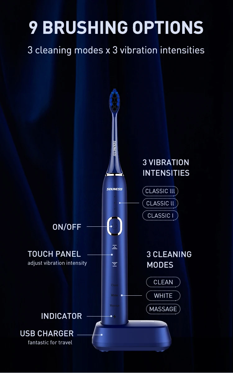 Private Label Custom Shaped Type C Self Cleaning Sonic Toothbrush