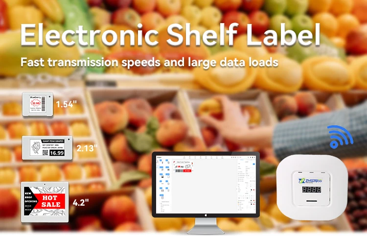 4.2" Digital Electronic Shelf Label Abs Material Retail Price Tag ...