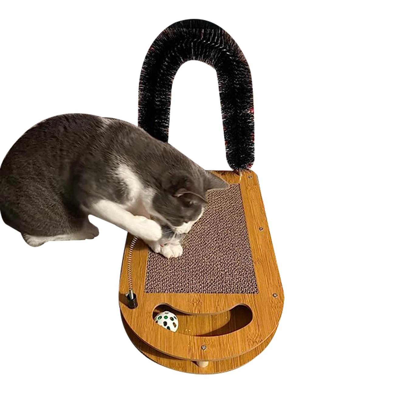 Cat Scratch Board Arch Kitty Cat Ball Toy Cardboard Indoor Eco-friendly ...