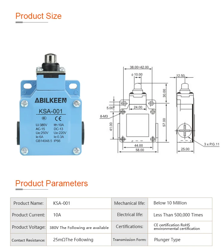 Hot Sale Micro Limit Switch Ce&rohs 5a/250vac Adjustable Roller Arm ...