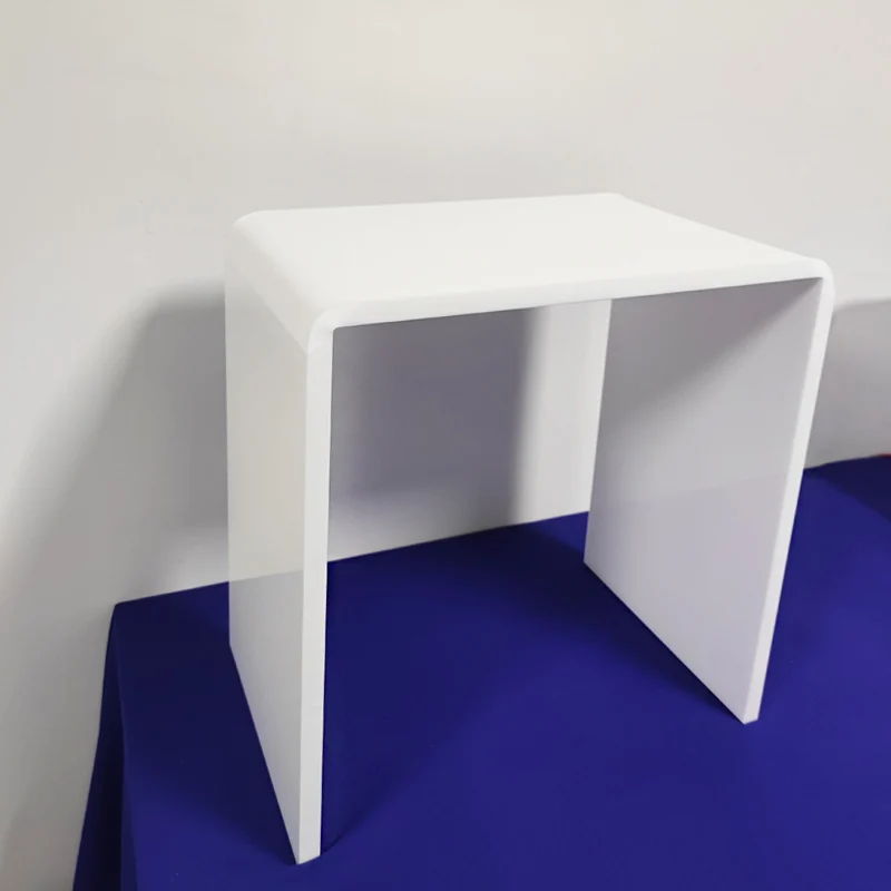 White Perspex Bedside Table - Modern Acrylic Coffee Tea Table