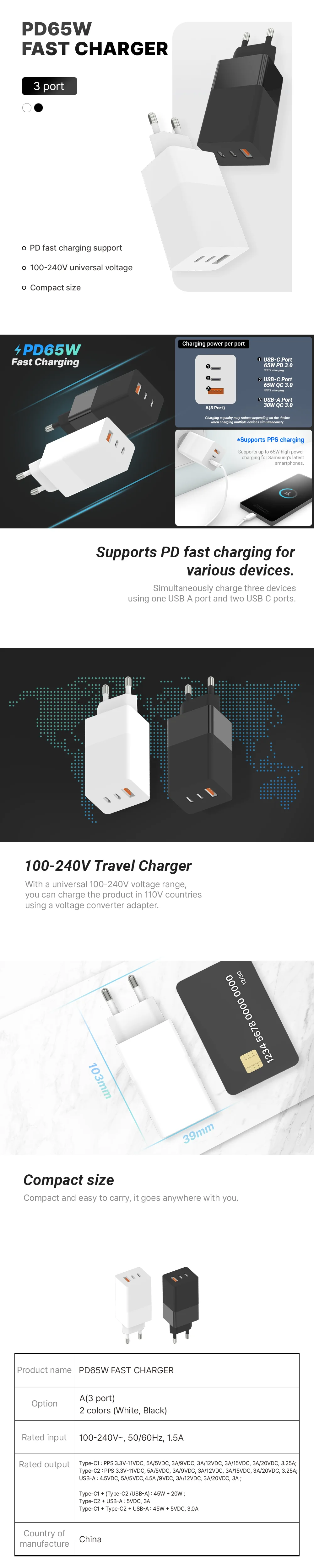 Korean-Made PD65W Fast Charger Latest Arrival with Intelligent Charging ...