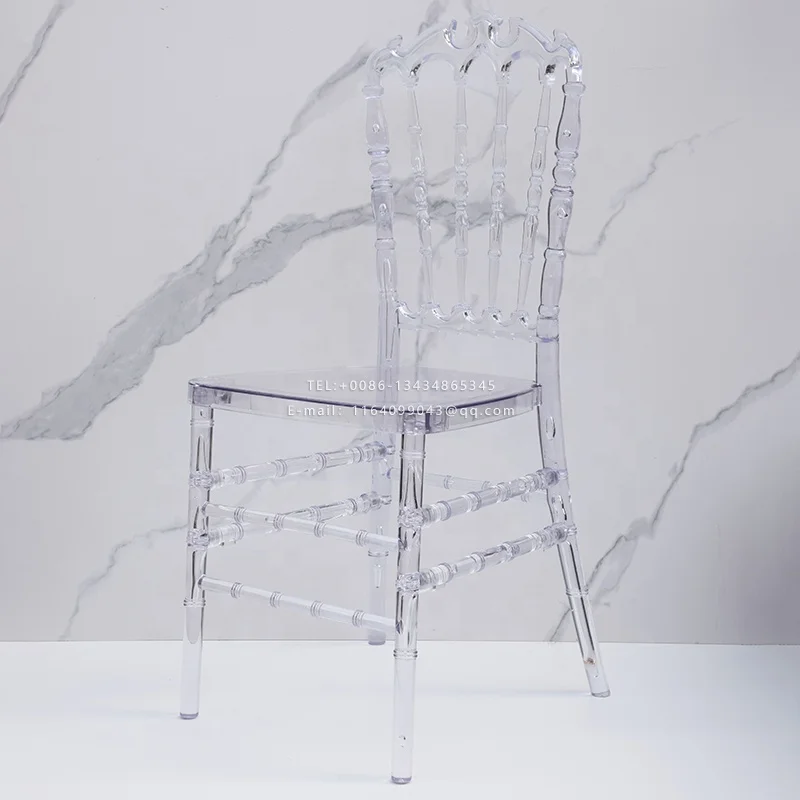 Crown Luxury Chiavari Acrylic Resin Chair Events Stackable Napoleon ...