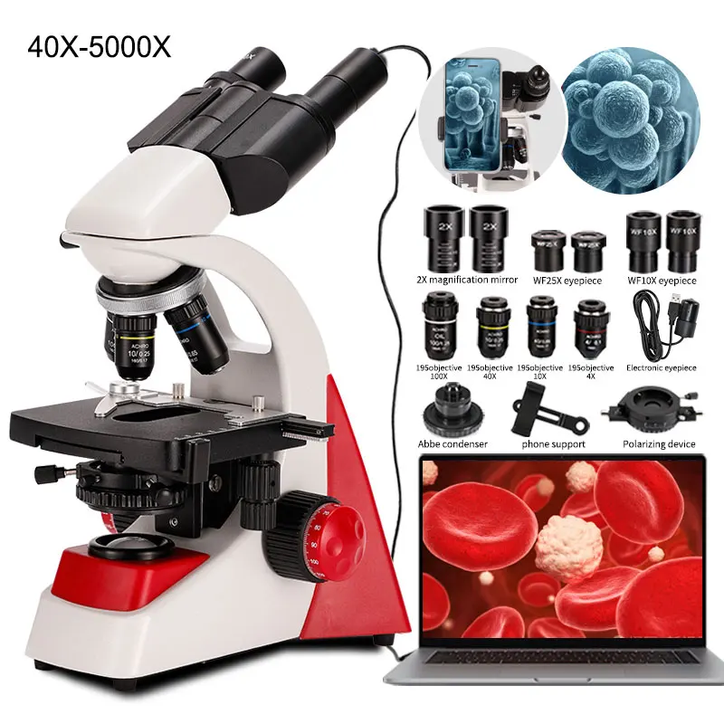 5000X HD biological medical laboratory professional light binocular microscopes| Alibaba.com