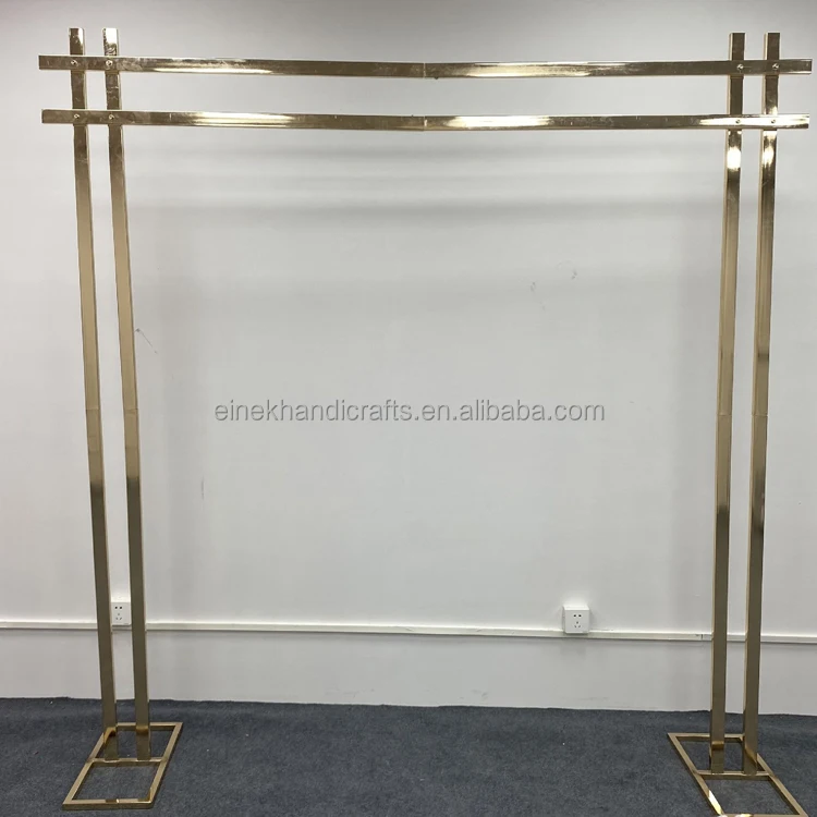 Wholesale Golden Metal Stage Backdrop Stand Wedding Backdrops Backdrop ...