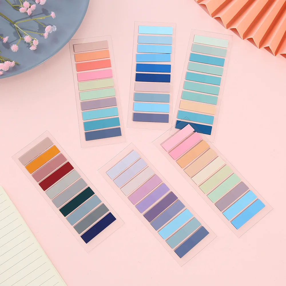 Transparent Waterproof Pastel Colors Tabs Colored Index Tabs Flags 20 ...