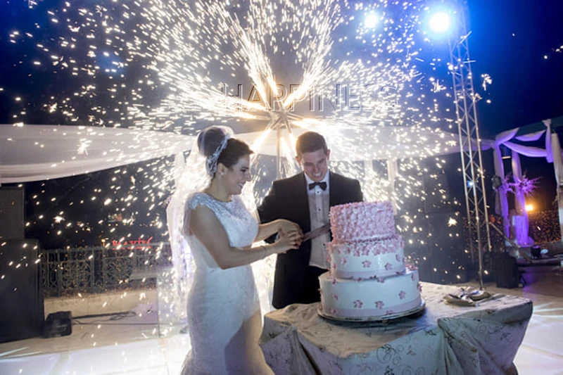 Wireless Happiness Pyro Hot Wheels Firework Machine for Weddings