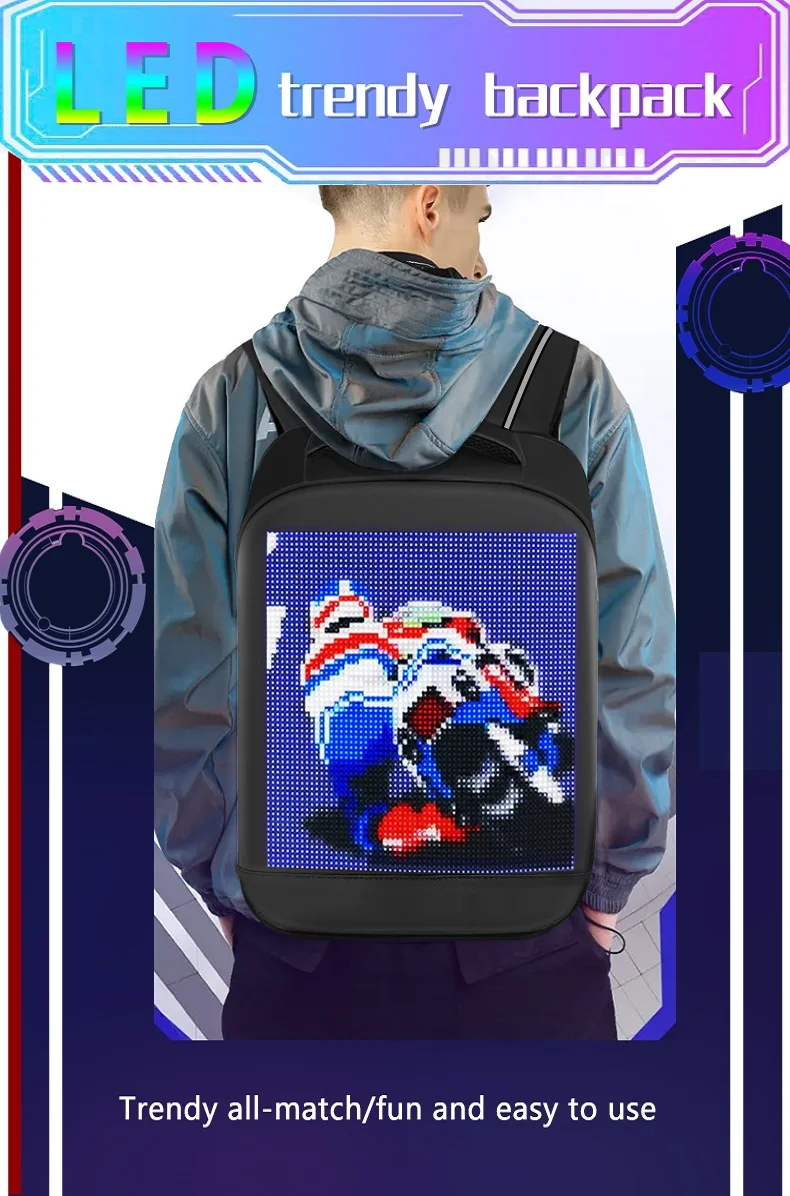 Colorful Promotion LED Backpack - Dynamic LED Screen Display
