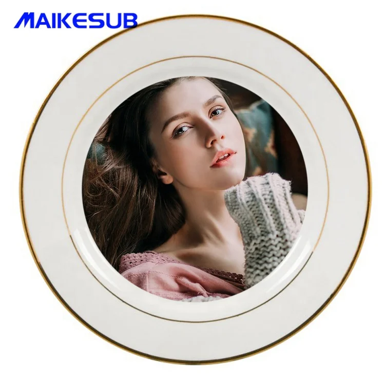 Maikesub Custom 10 Inch Sublimation Blank Ceramic Plate Porcelain ...