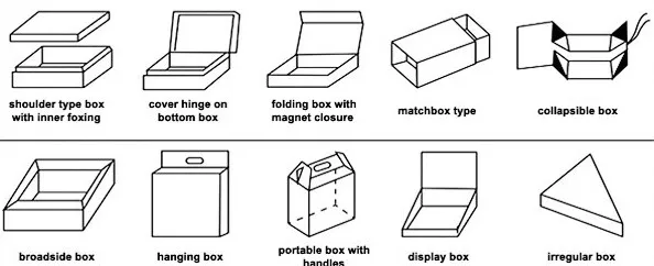 Flat Pack Folding Cardboard Paper Closures Book Shaped Foldable ...