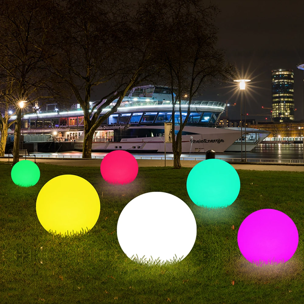 RGB Colors Garden Lights - LED Solar Ball Light USB Rechargeable