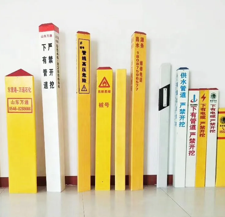 Anti-aging FRP GRP Marker Stake Insulated Fiberglass Caution Stakes ...