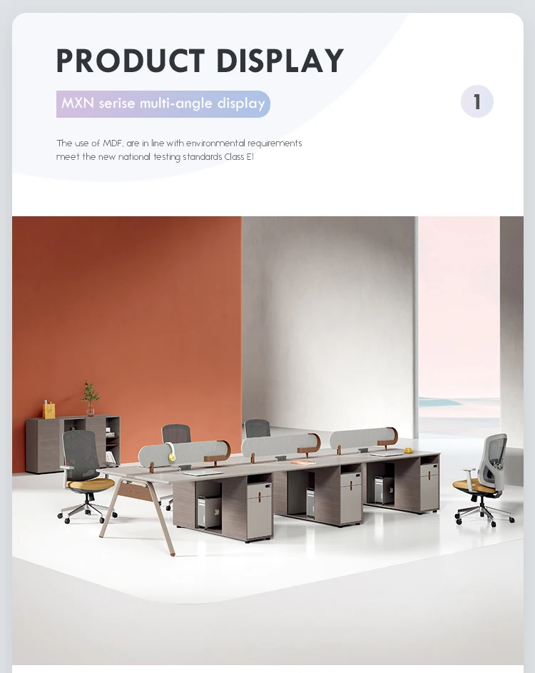 Modern Open Space Coworking Modular Office Table MDF Work Station Desk ...