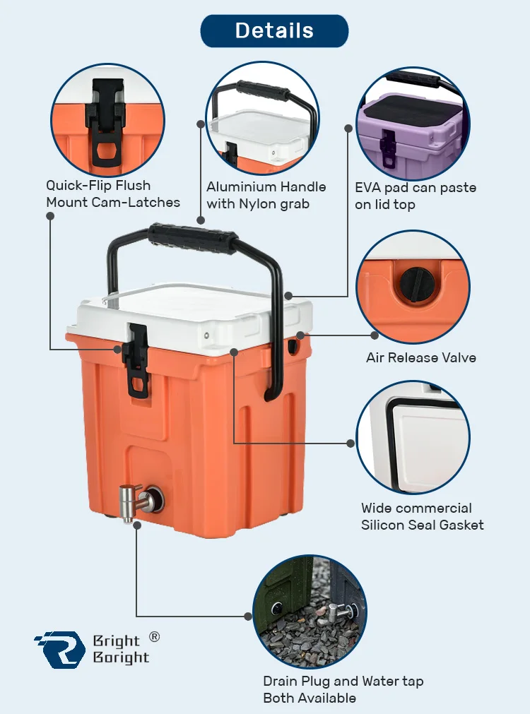 9.5l Portable Picnic Ice Cooler Box Insulated Cooler With Water Tap ...