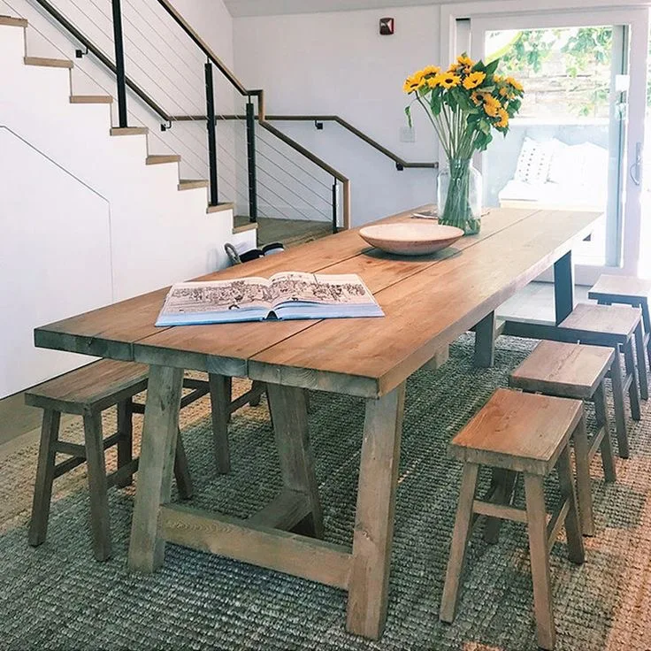 modern style household live edge Water-based paint Wood slab solid pine ...