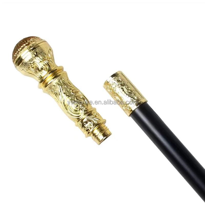 Elegant Golden Walking Crutches - Luxury Hiking Sticks