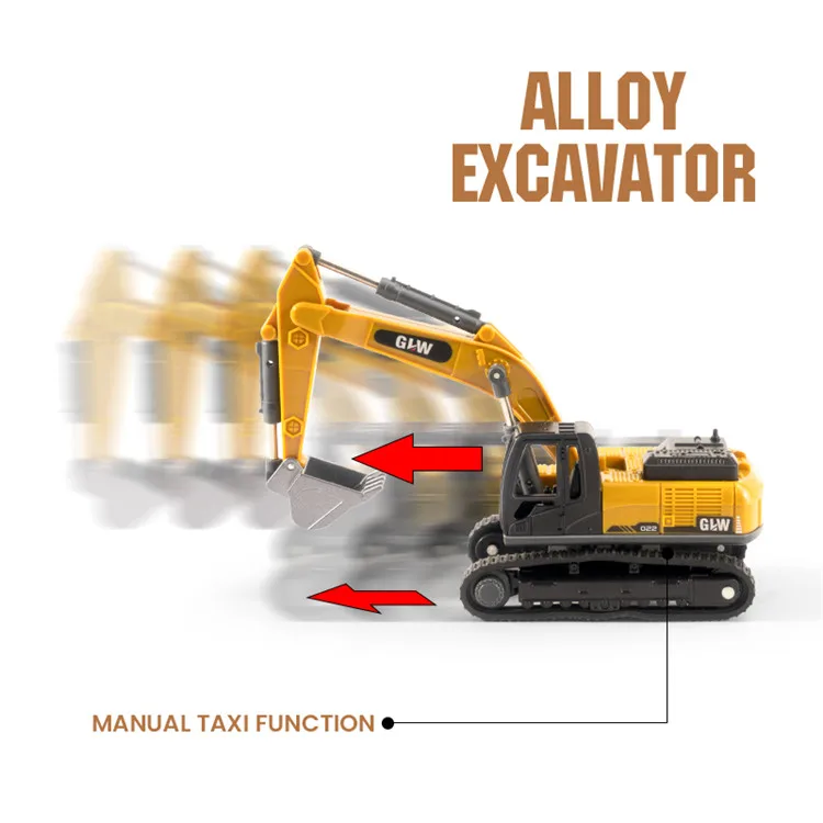 Metal Building Model Excavator Model Diecasting Excavator Toy - Buy ...
