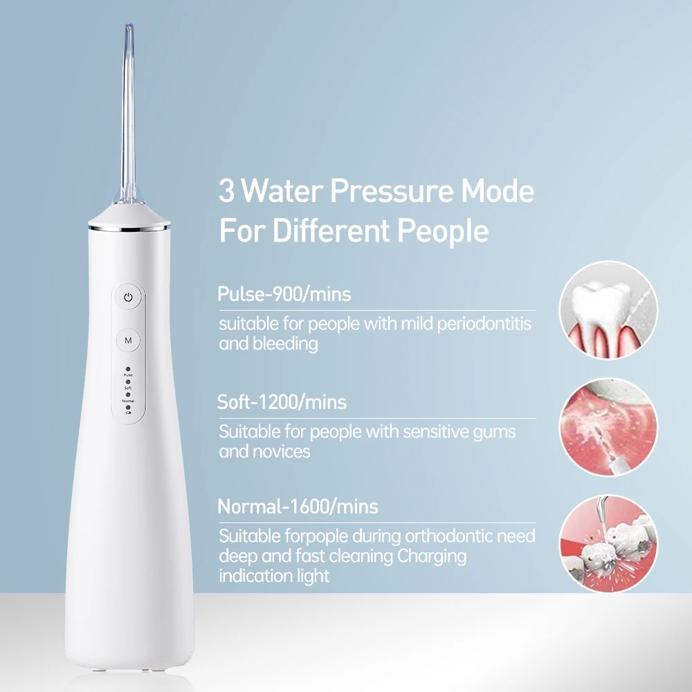 Portable Electric Water Dental Cordless Oral Water Irrigator Tooth Jet ...