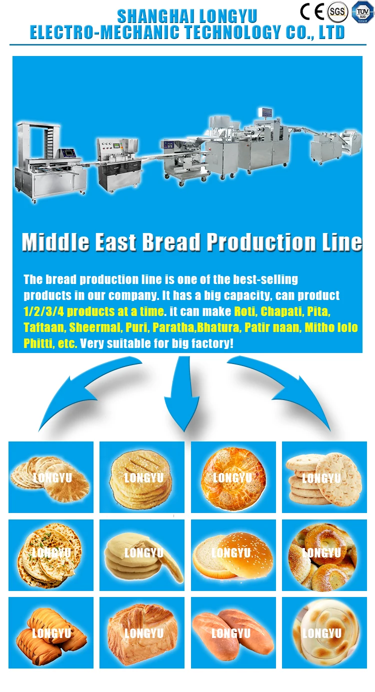 Commercial Tandoori Paratha Machine Kazakh Bread Production Line Laccha ...