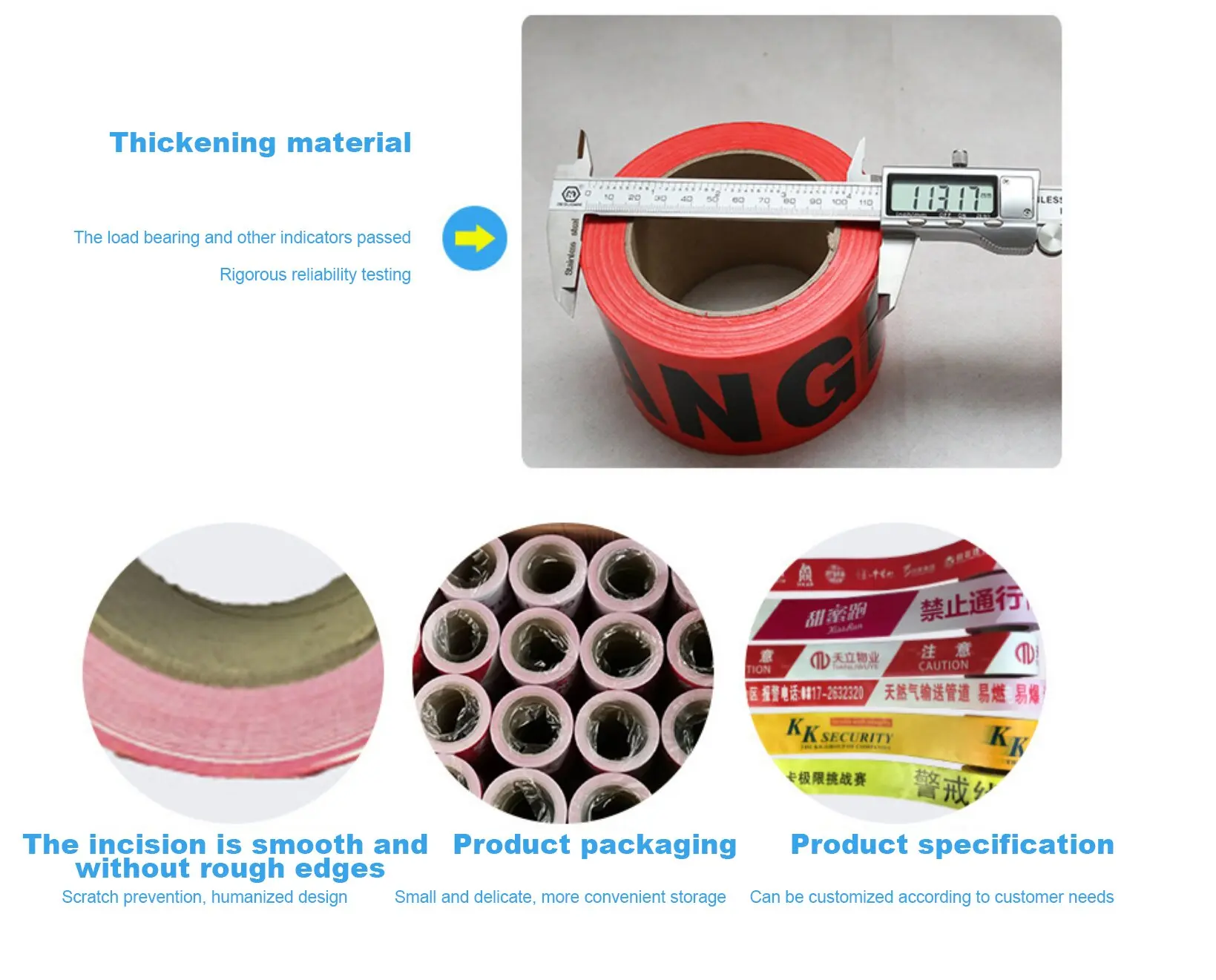Attention Factory Wholesale Red White/yellow Black Striped Non Adhesive ...