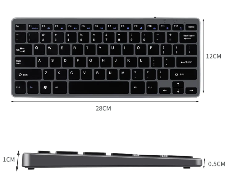 Oem Custom Layout Dual Mode 2.4ghz Ble Qwerty Tilt 200mah Rechargeable ...