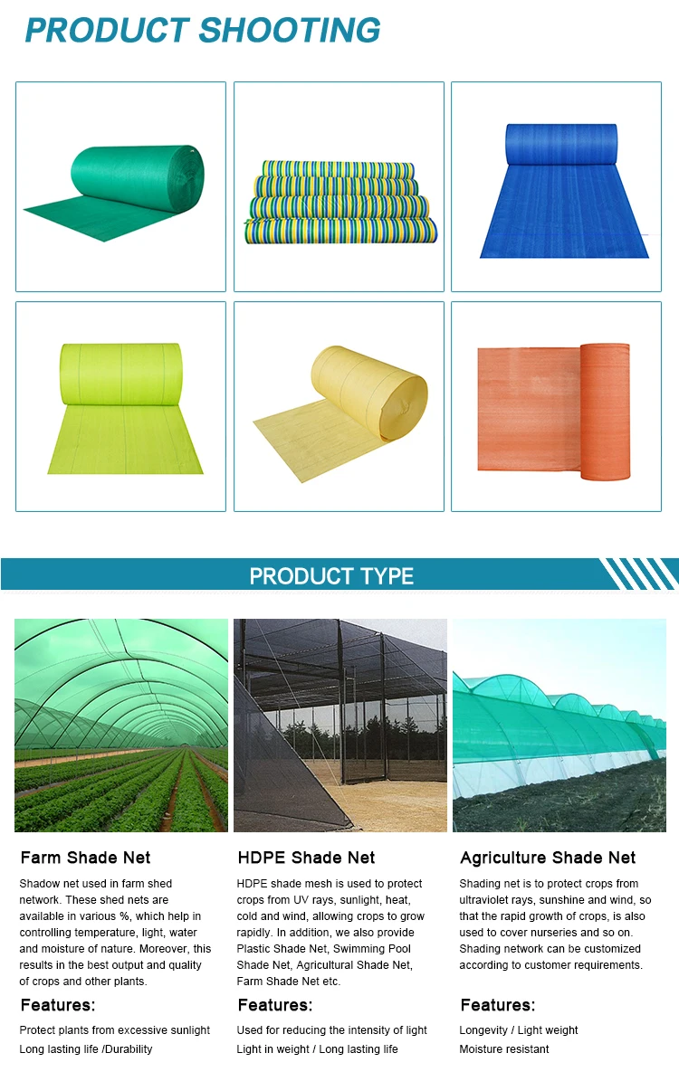 High Quality Shade Net Rolls For Agriculture Car Parking Greenhouse ...