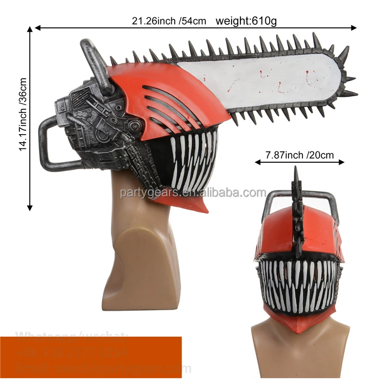 Halloween 2022 Anime Chainsaw Man Denji Helmet Soft Plush Pochita Mask ...