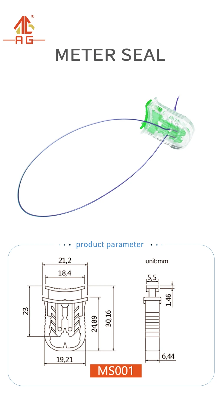 Ms001 High Security Pc Abs Material Meter Seal Water Seals - Buy Pc Abs ...