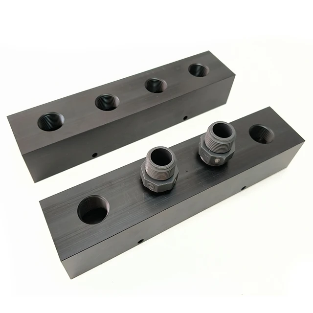 3 Way 4 Way 5 Way Plastic Manifold Block 1Inch NPT Thread Plastic Clear ...