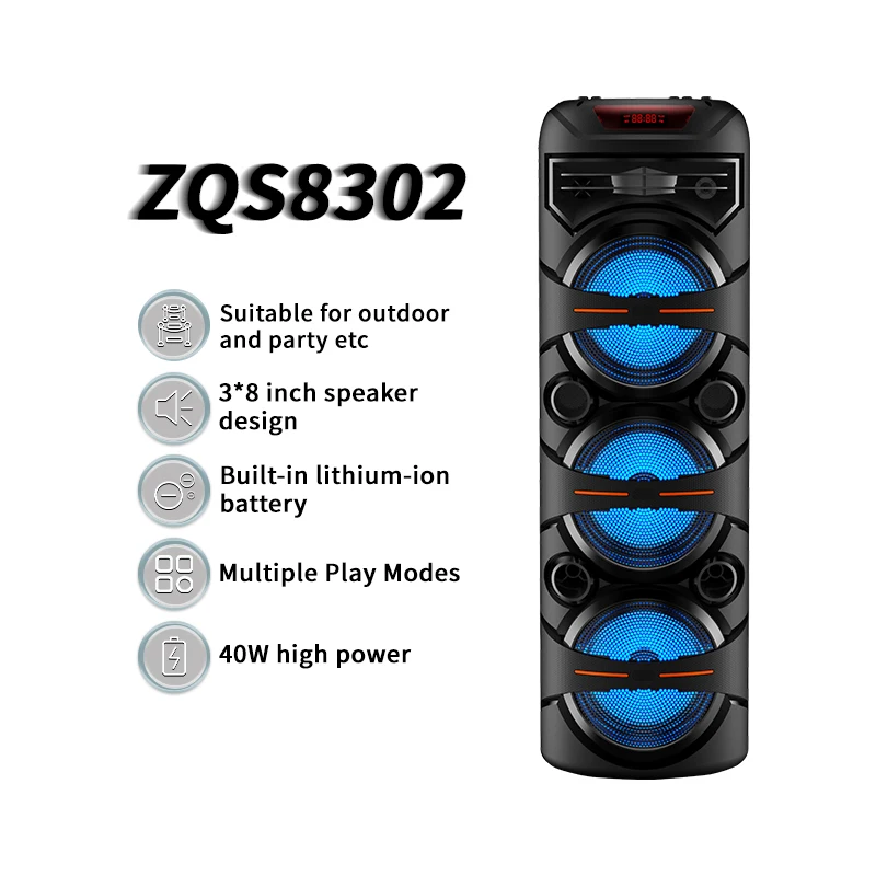 SING-E ZQS8302 Portable PA Speaker System for Outdoor Parties