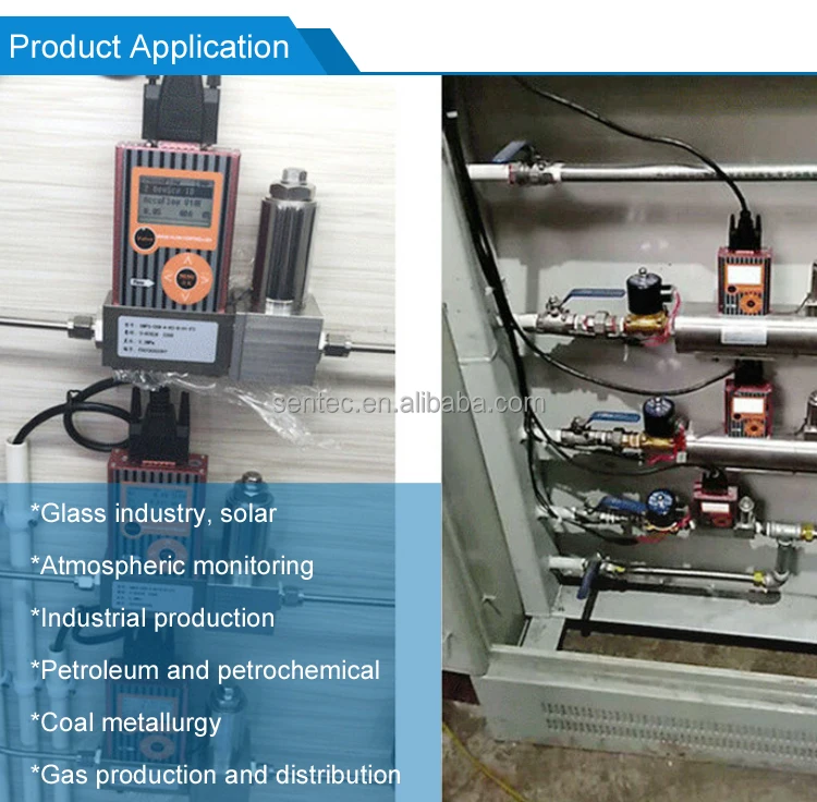 RS485 4-20ma Medical Oxygen Thermal Gas Mass Flow Meter