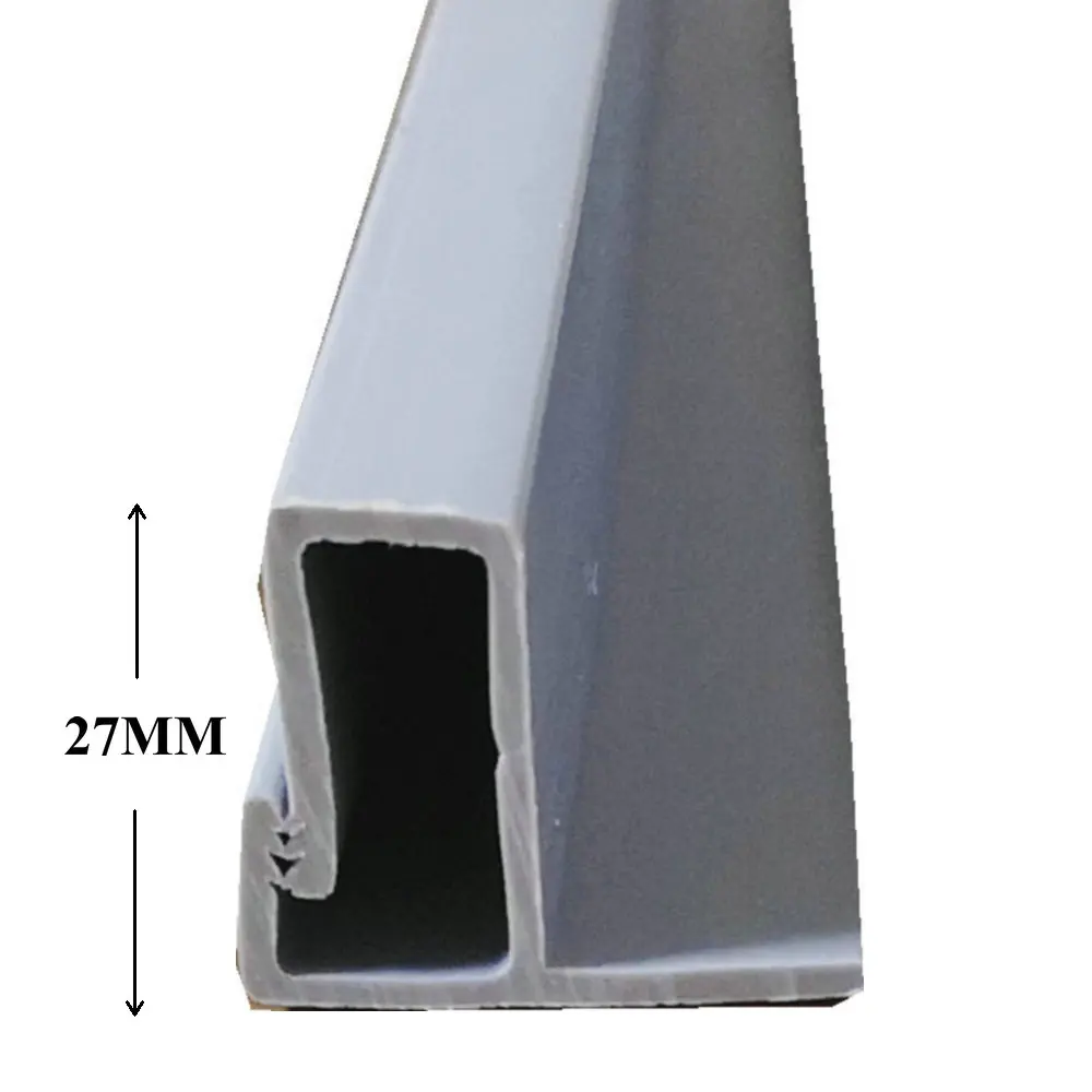 Side Edge Stretched Acoustic Panel 5/8'' 1'' Plastic Fabric Wall Track ...