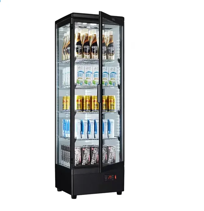 Convenience Store Countertop See-through 4 Sided Glass Beverage Display ...