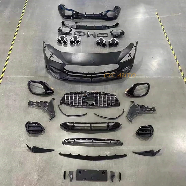 C118 Bodykit With Grille Front Bumper Rear Diffuser Pipe For Mercedes ...
