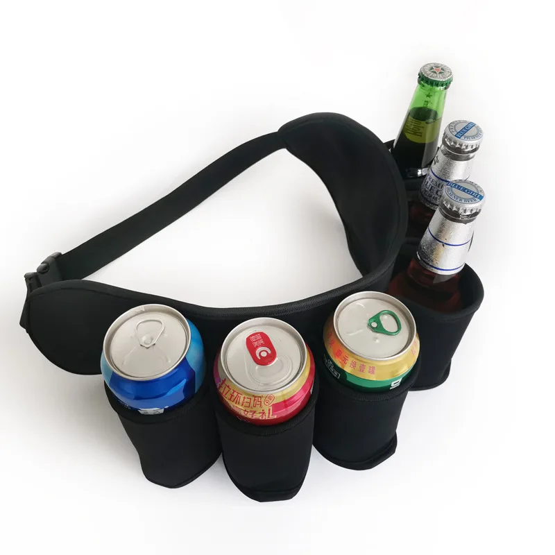 Custom Outdoor Adjustable Strap 6 Pack Can Holder Stubby Cooler ...