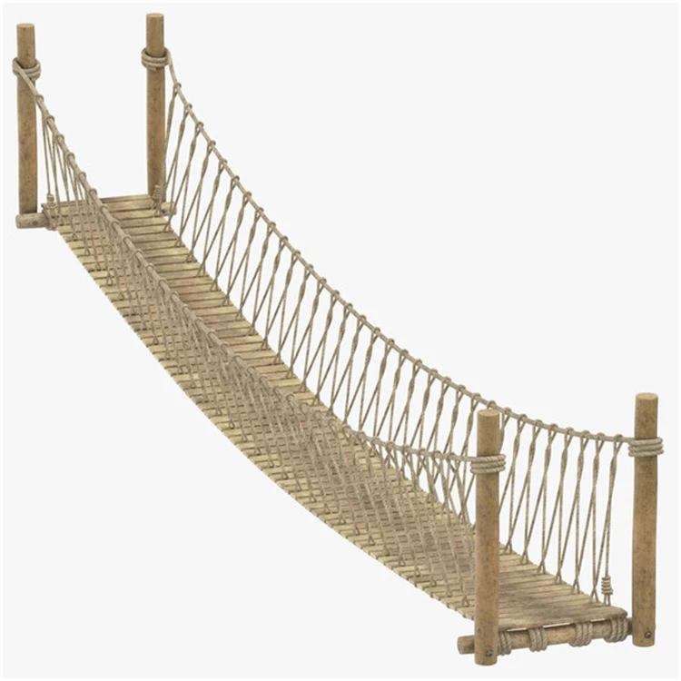 Park Bridge Wooden Rope Balance Bridge for Kids & Adults - Durable ...