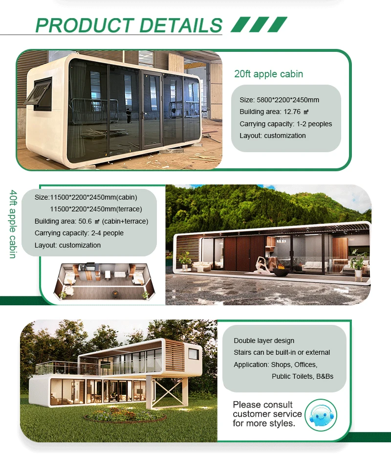 Apple Cabin Prefab Container House - Modern & Eco-friendly
