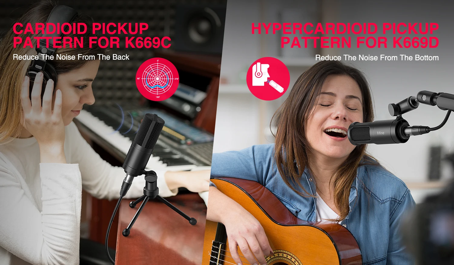 Fifine K669d Xlr Studio Microphone Microfono Condensador Profesional ...