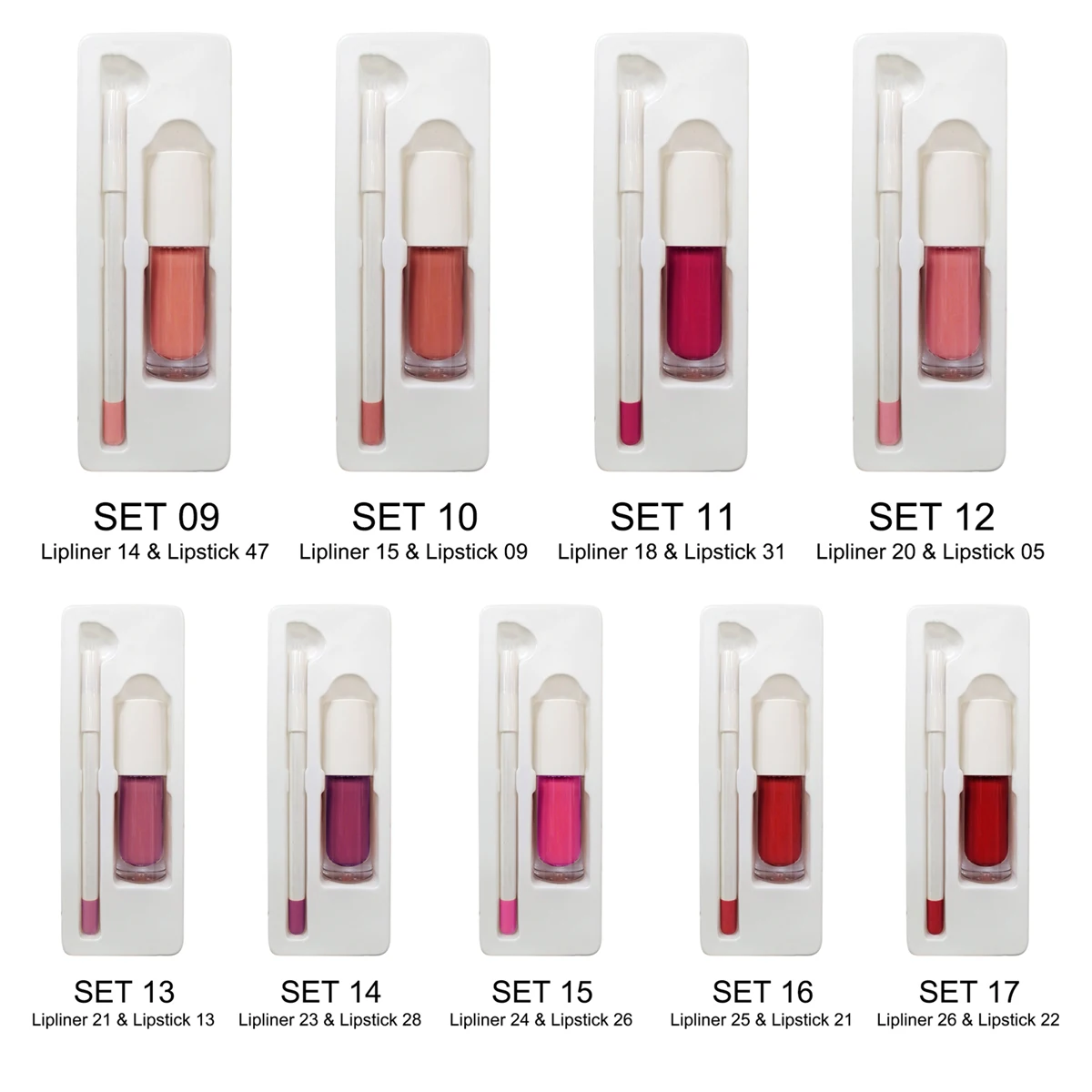 Vegan Makeup Lipstick Lip Liner Kit - Custom Private Label