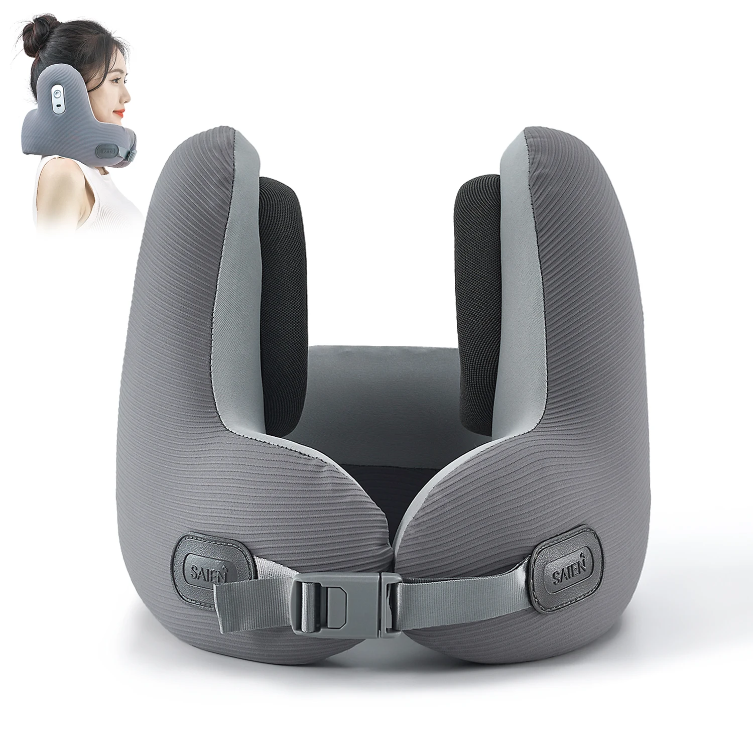 Noise Reduction U Shape Ergonomic Orthopedic Cervical Smart Memory Foam ...