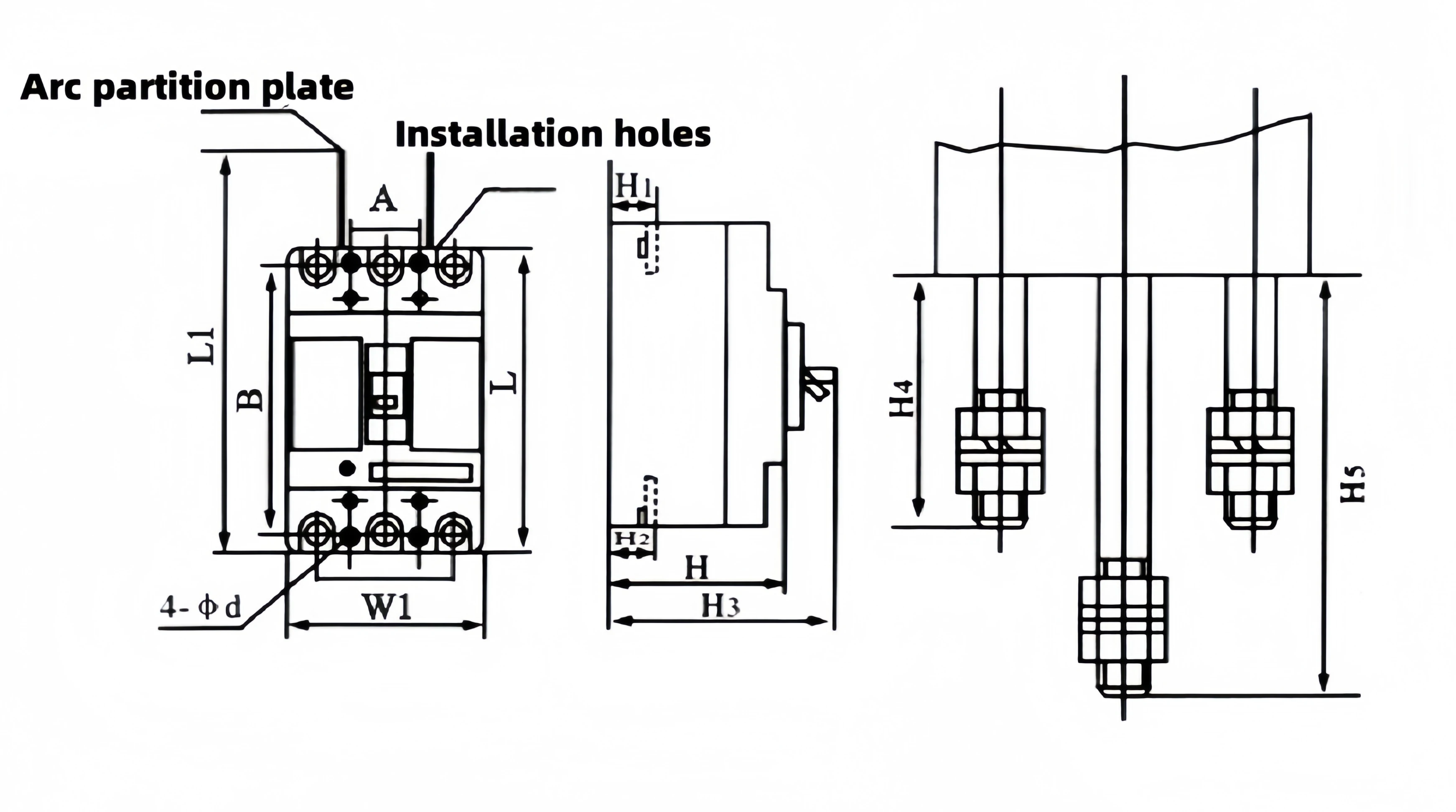 Plastic Shell Circuit Breaker Air Switch Breaker Nf125-cv 2p 3p 16a 20a ...