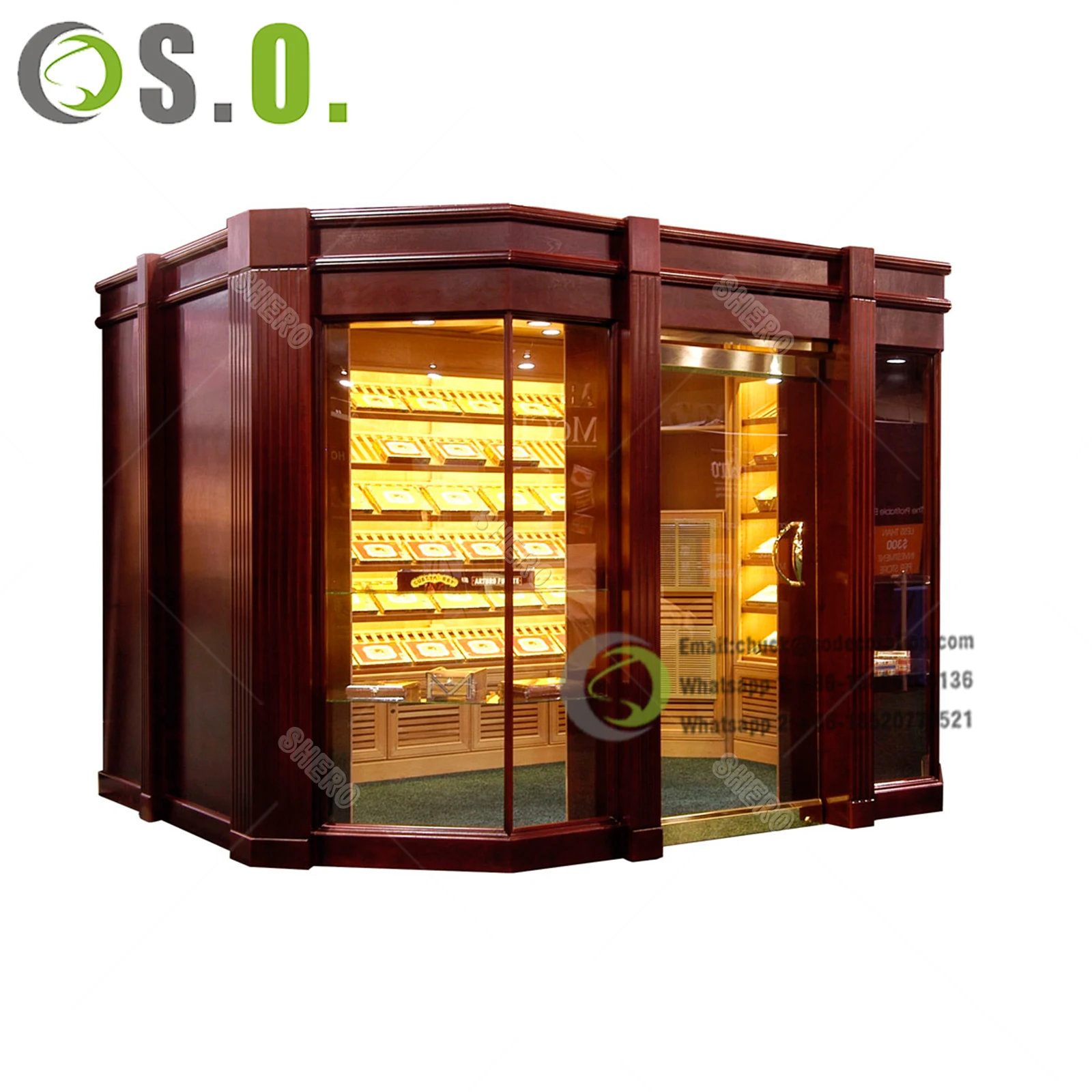 Customized Cigar Store Interior Design Decoration Furniture Retail ...