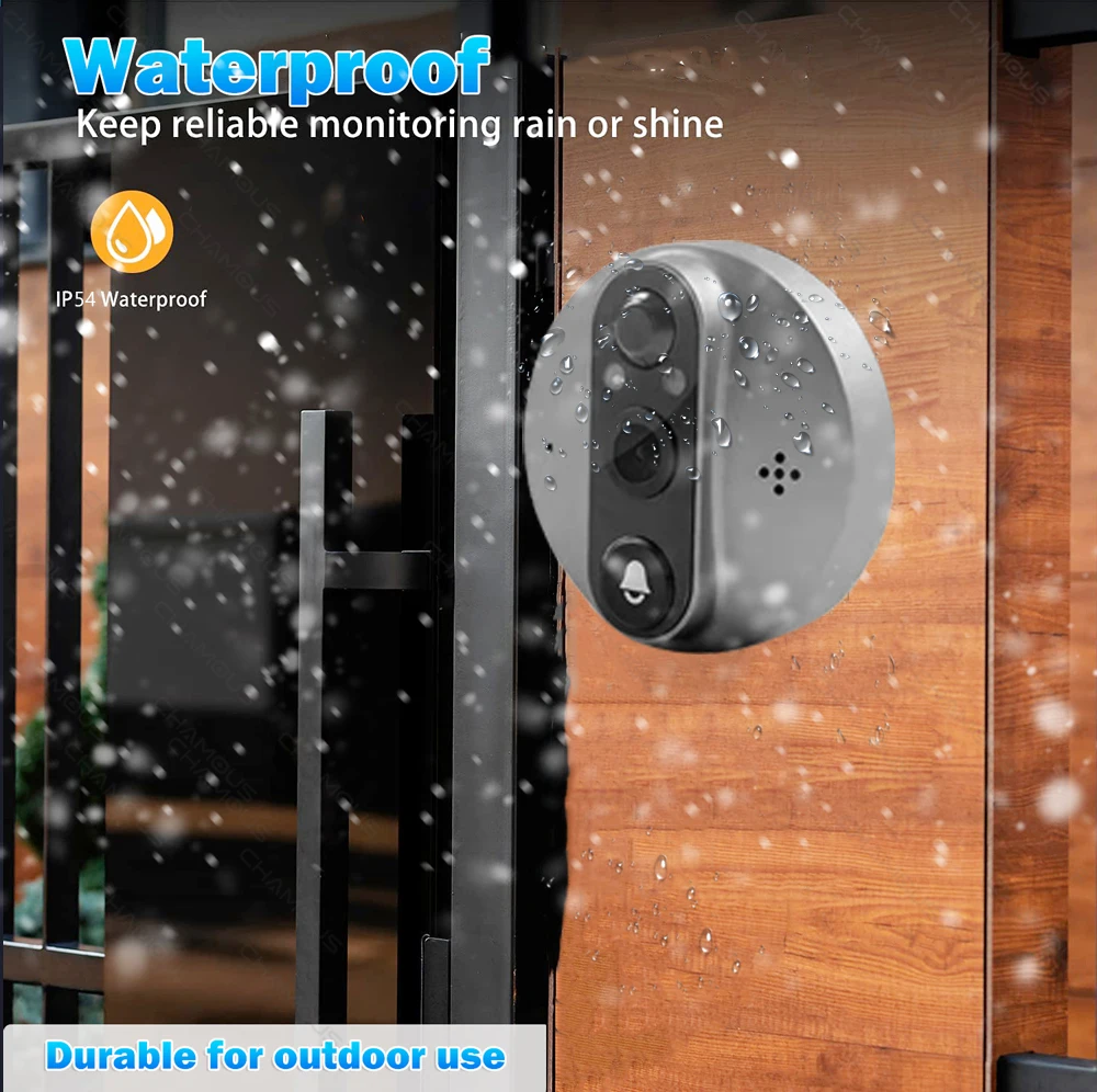 Smart Video Doorbell Digit Door Viewer Wifi Door Peep Hole Peephole ...