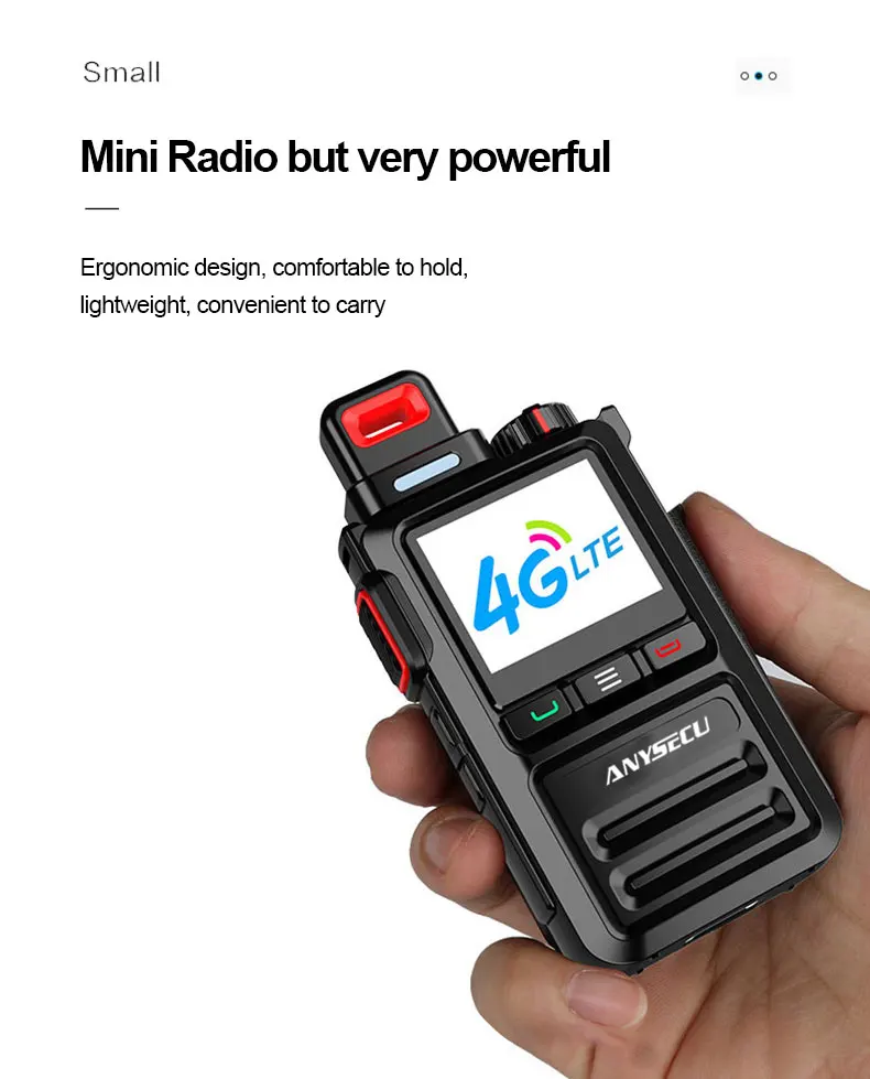 ANYSECU HD318A 4G Smart POC PTT Network Radio - Unlimited Talk Range