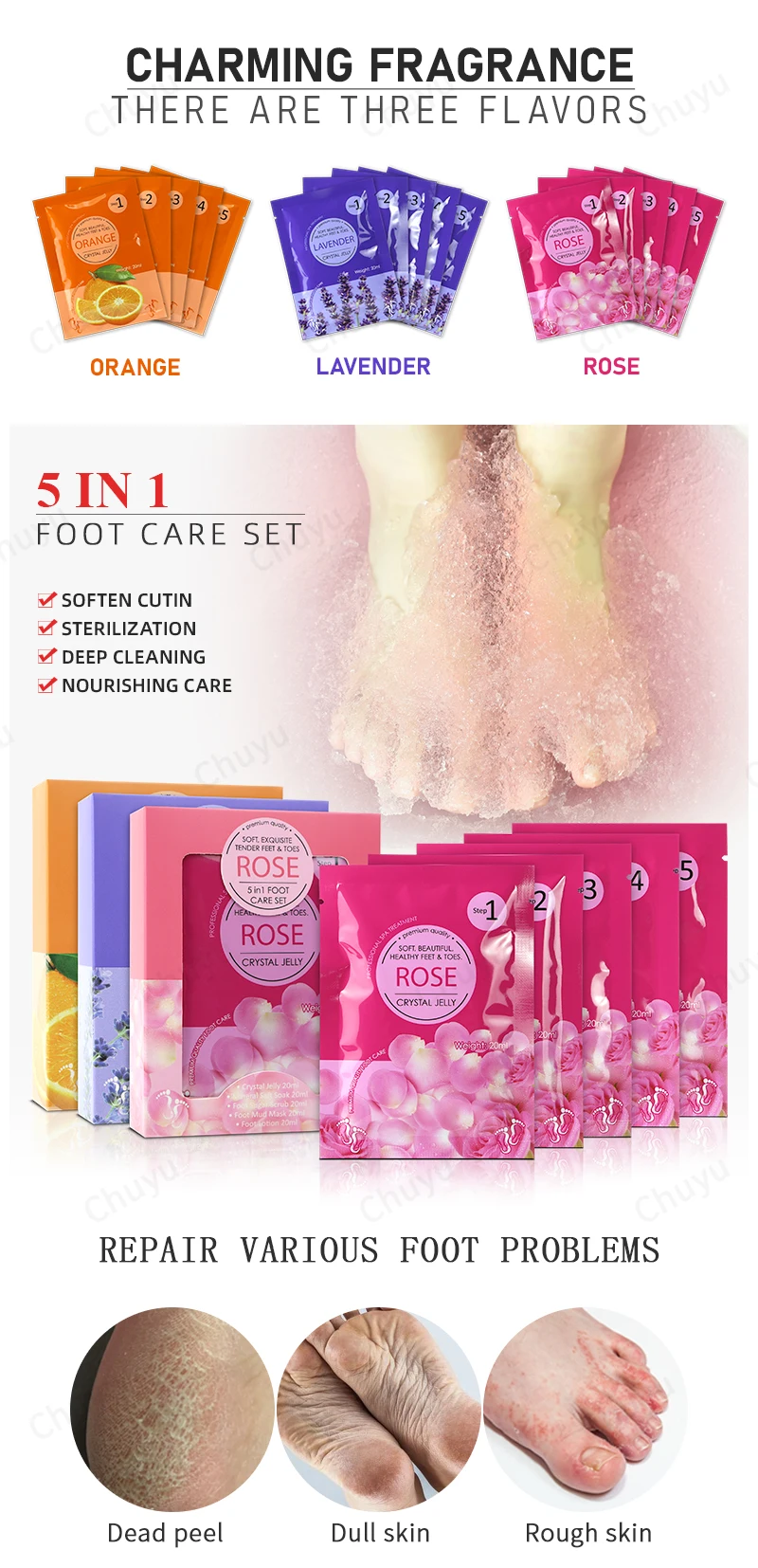 5 Step Foot Spa Kit - Ultimate Foot Care for Dry Feet
