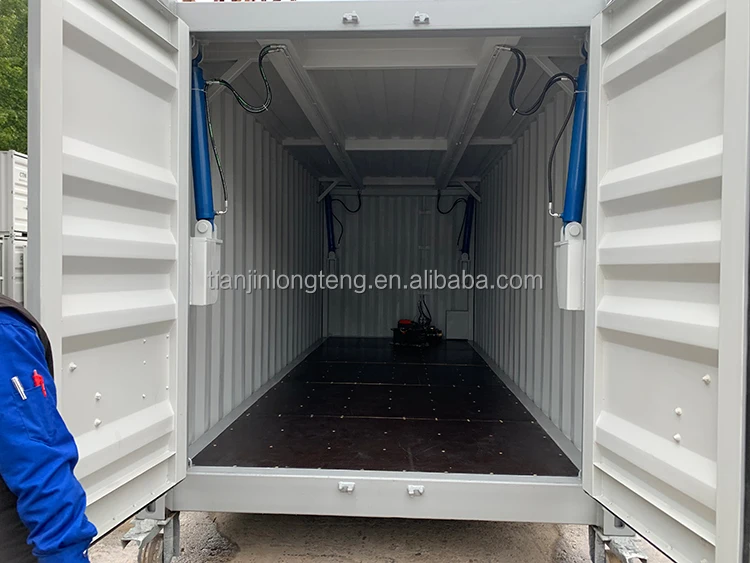 Flying Wing Open Side Electric Hydraulic Cylinder 20ft Fly Shipping Container Side Opening - Buy ...