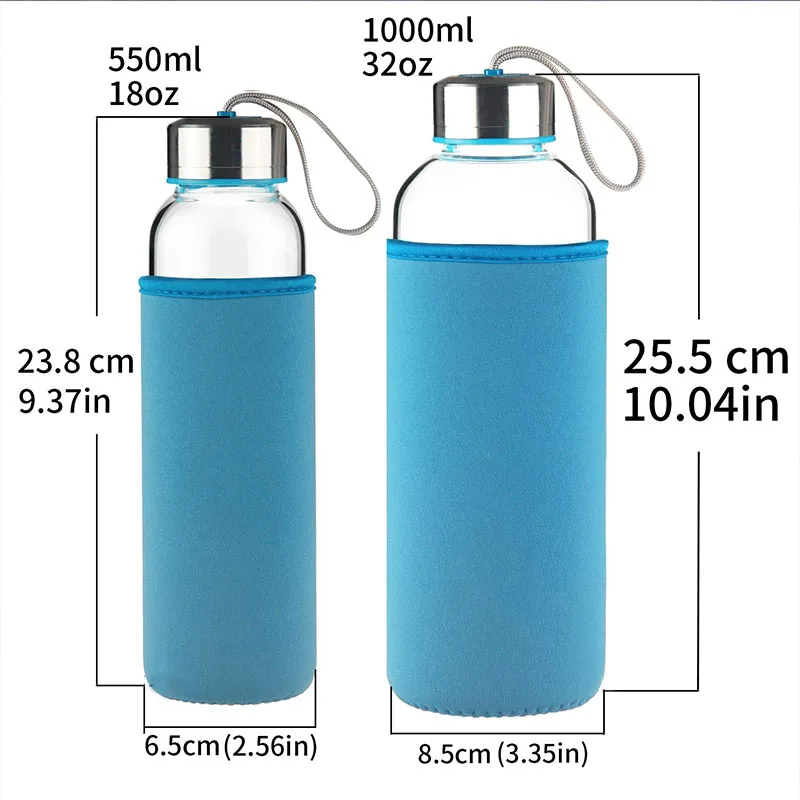 Eco Friendly Bpa-free Gradient Color High Borosilicate Glass Water ...