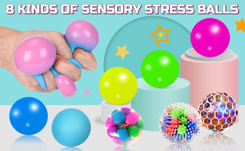 Sensory Pack Therapy Equipment Ball Squishy Tools Anxiety and Stress ...