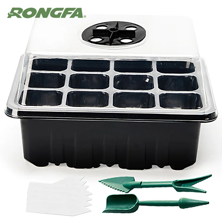 6 12 Cell Plant Seedling Box Grow Trays Garden Plant Nursery Pot Grow ...